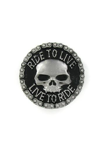 Classic Vampire Skull "Ride To Live - Live To Ride" Bike Chain Belt Bu
